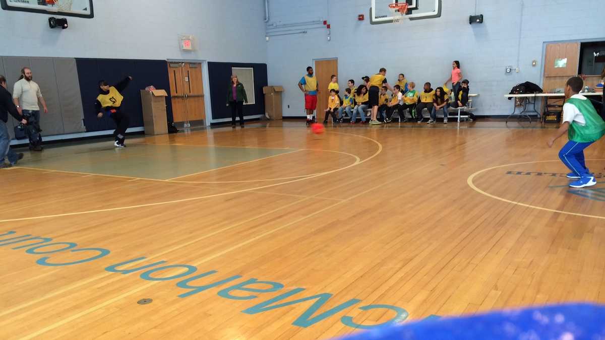 Photos: Kids at Manchester Boys & Girls Club play beep kickball