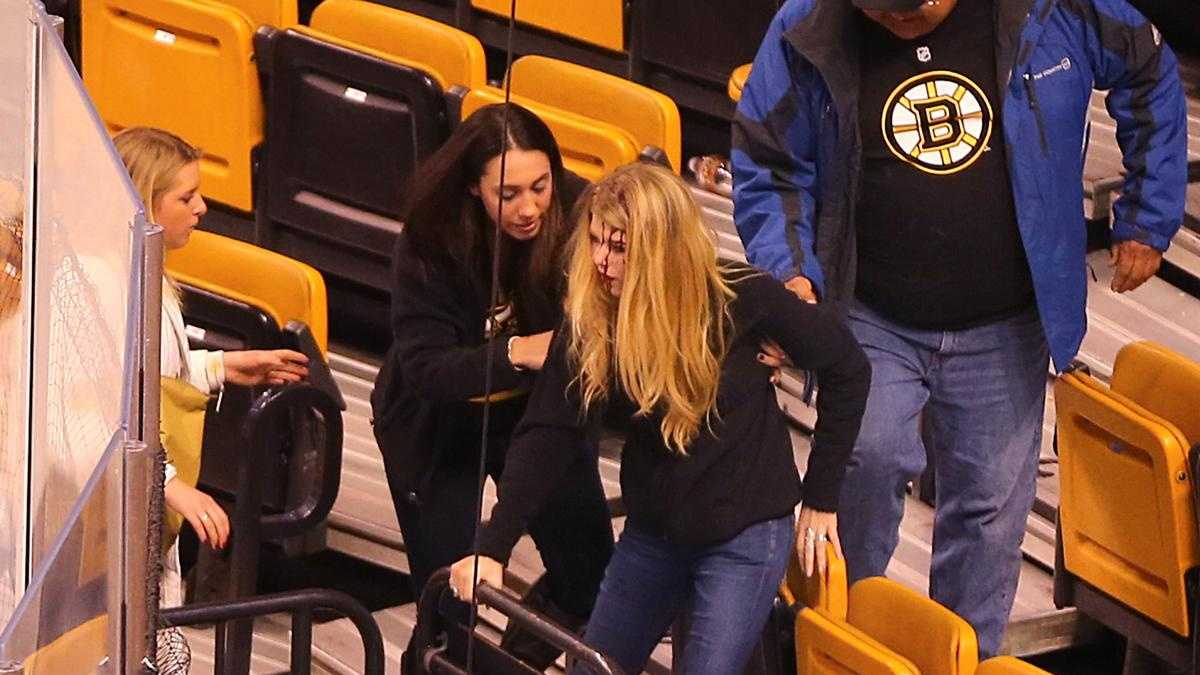 Photos: Women hurt when net falls at TD Garden