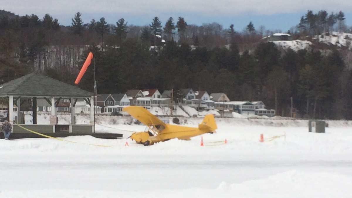 Photos: Plane crash-lands on Alton Bay
