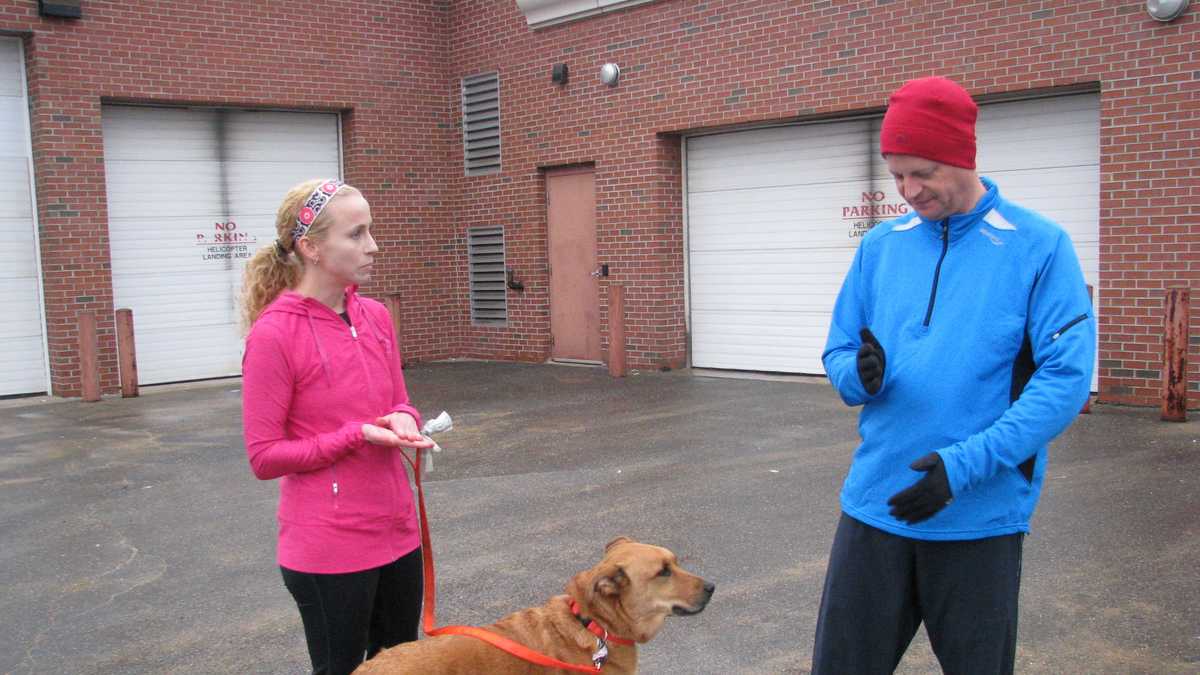 Photos: Jamie Staton, Briana Beauchesne prep for Boston Marathon