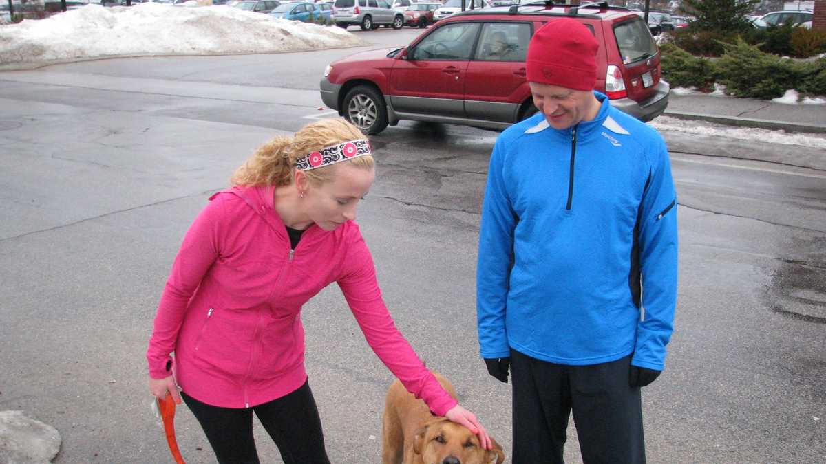 Photos: Jamie Staton, Briana Beauchesne prep for Boston Marathon