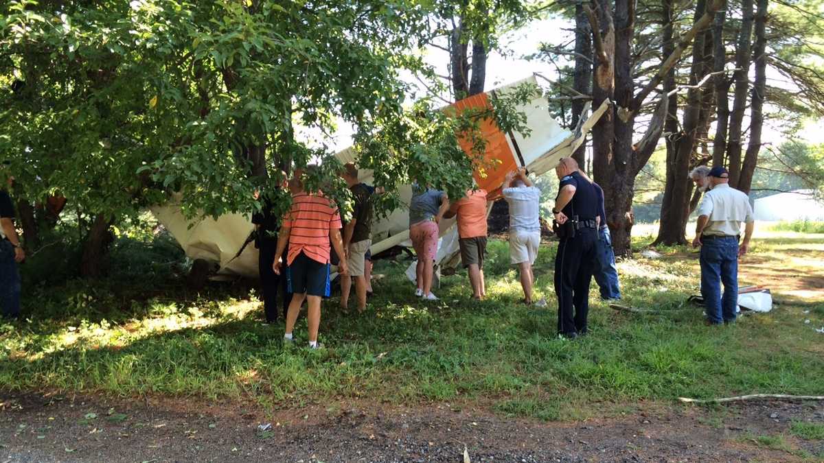 Images: Plane crashes into trees after takeoff