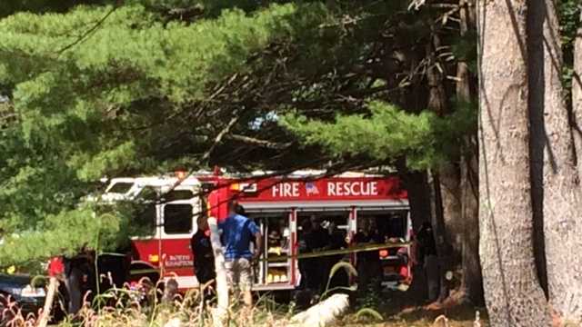 Images: Plane crashes into trees after takeoff