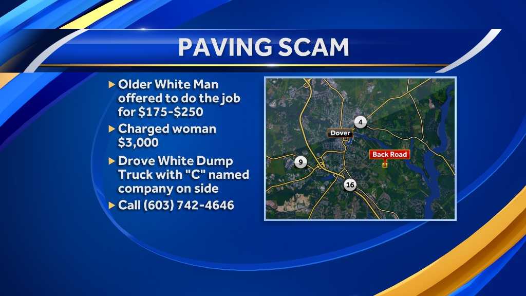 Dover police warn of paving scam