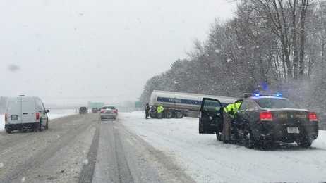Images: Saturday's snow caused accidents