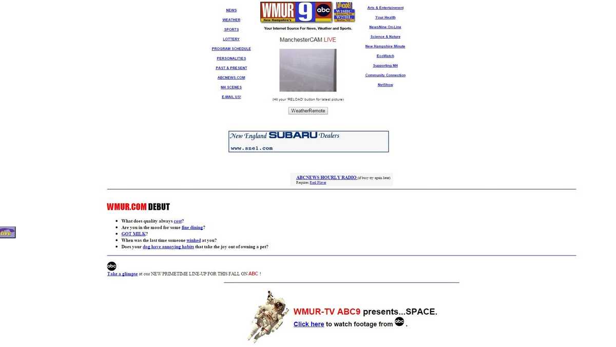A look back at WMUR.com through the years