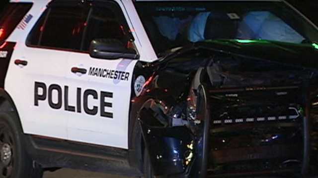 Crash involving police cruiser sends 3 to hospital