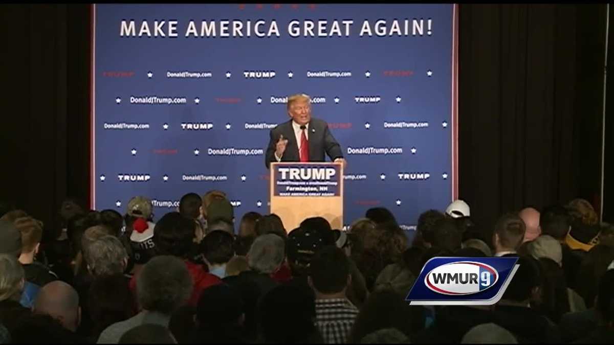 Trump talks about eminent domain at Farmington rally