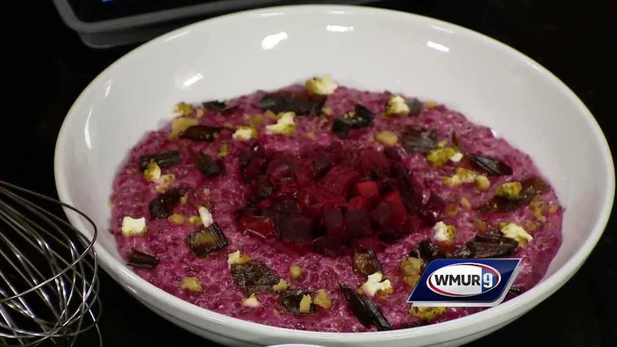 Beet risotto