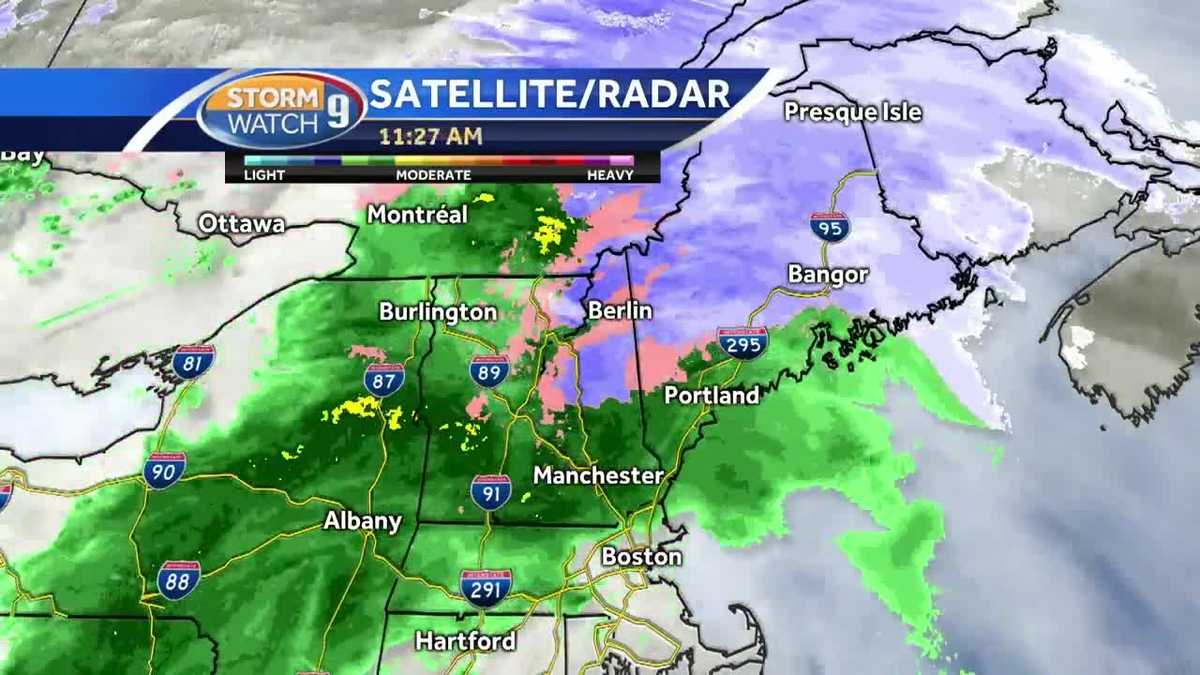Heavy rain falls in much of New Hampshire