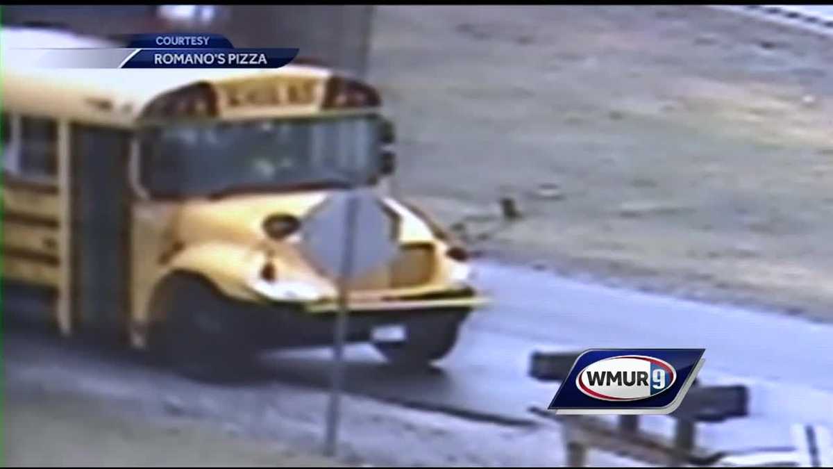 Object smashes through school bus window