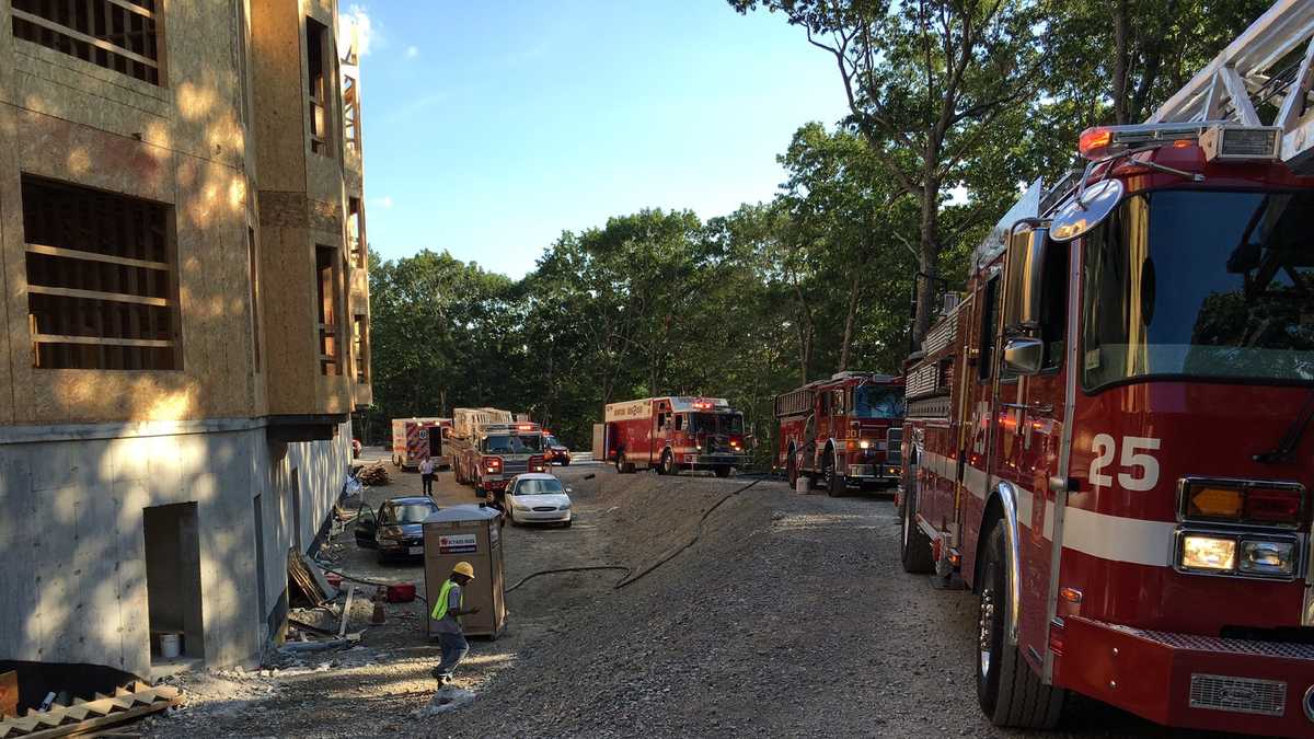 Construction worker gets stuck inside twisting cement mixer