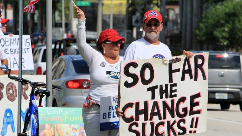 In Pictures: Obama protesters out in full force