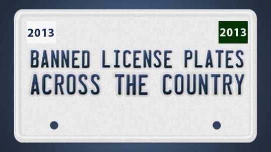 Banned license plates across the U.S.A.