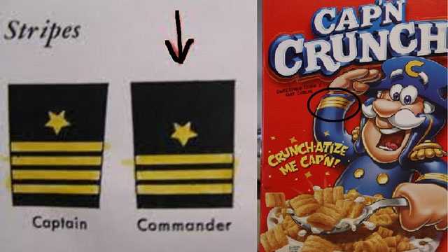 Cap'n Crunch: Captain or commander?