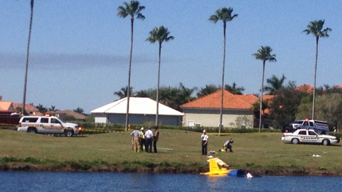 Images: Plane crashes into lake
