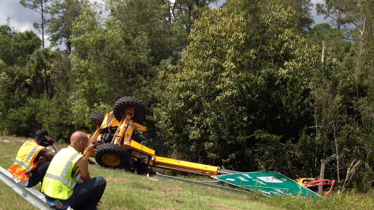 Images: Front-end loader injures construction worker