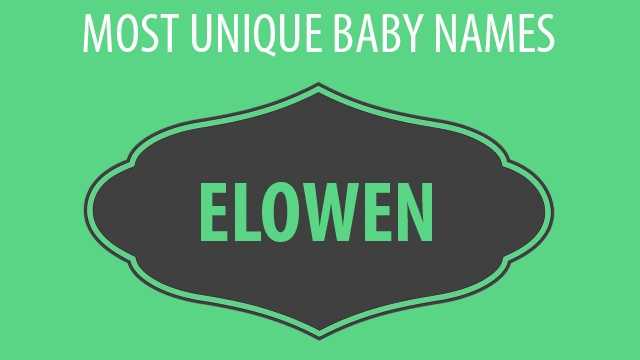 100 Most Unique Baby Names