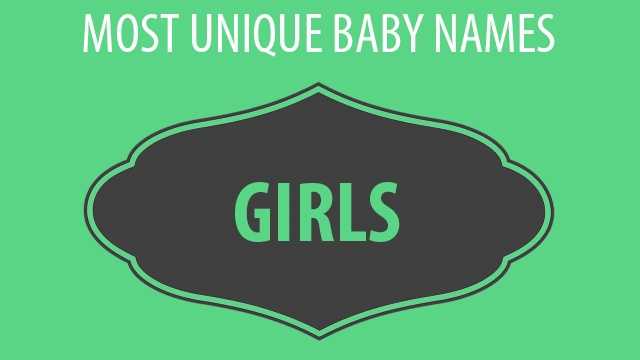100 Most Unique Baby Names