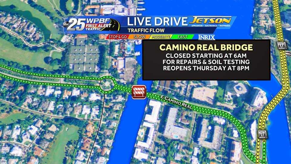 Boca Raton bridge closing for repairs