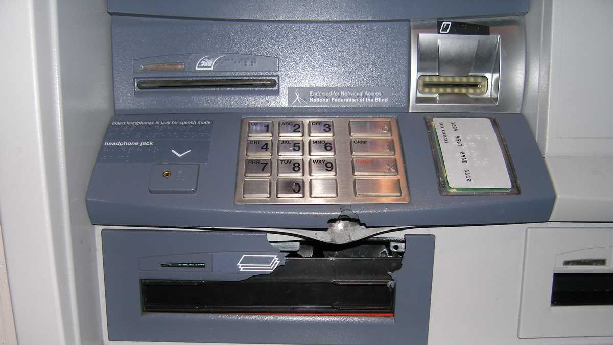 Images: Man shoots Vermont bank's ATM, night deposit box