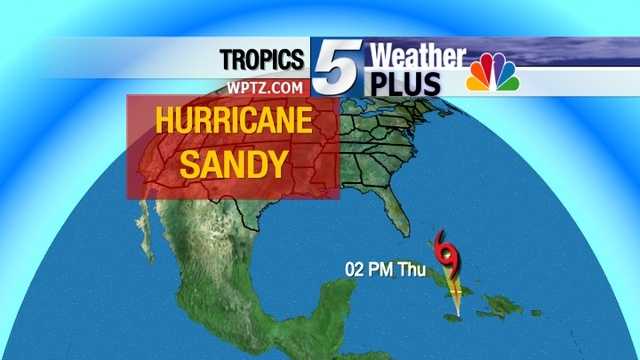 Tracking Sandy: Hurricane's current path
