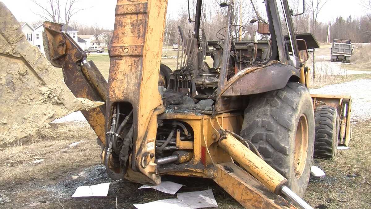 Heavy equipment destroyed in arson fire