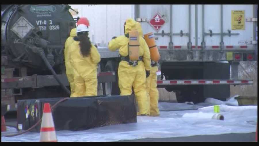 Ethyl alcohol spill at Champlain border crossing