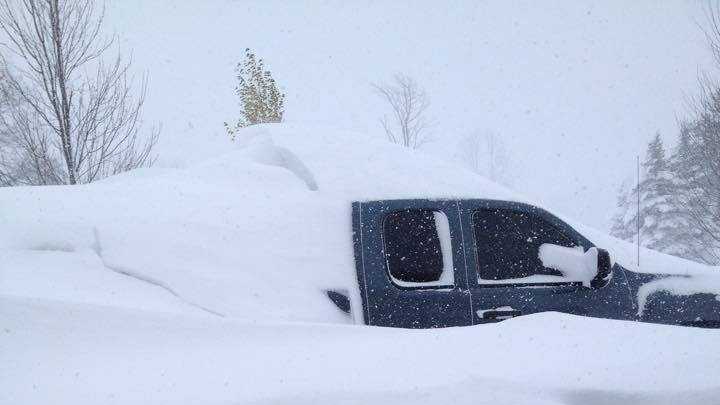 Photos: 6+ feet of snow = travel nightmare