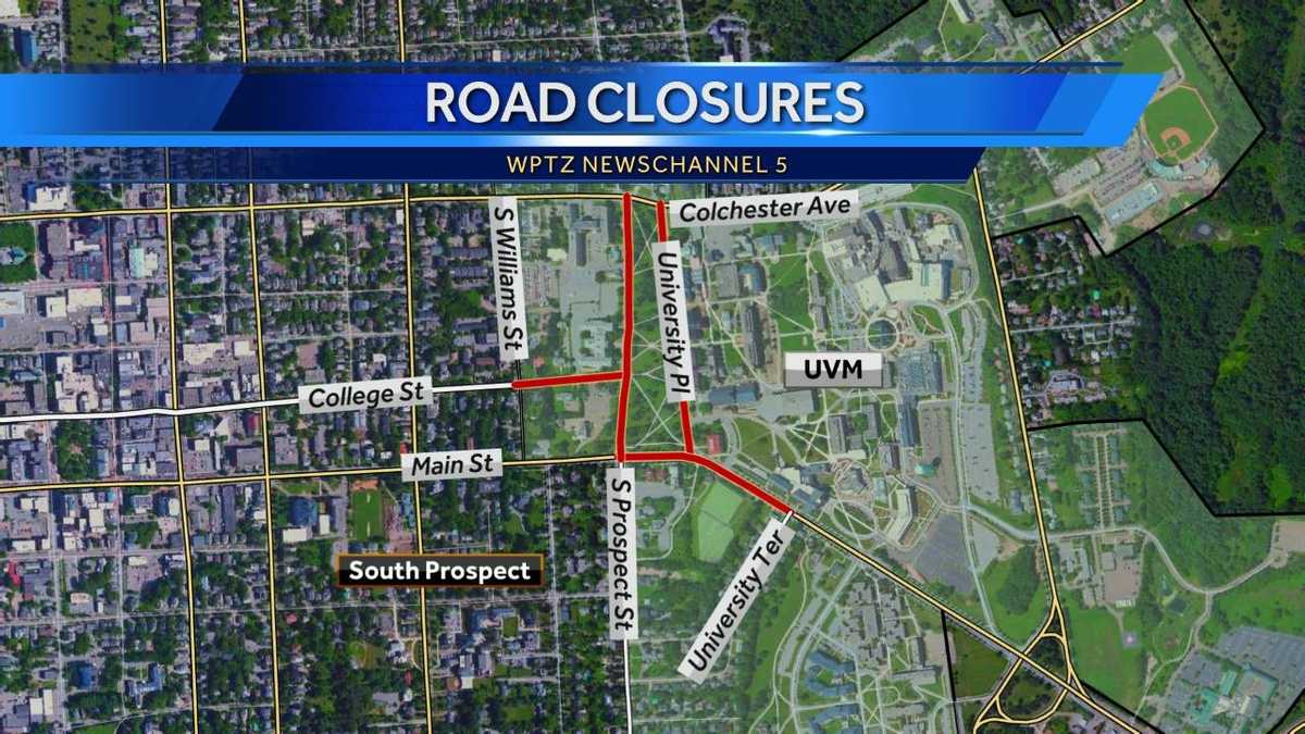 UVM graduation road closures