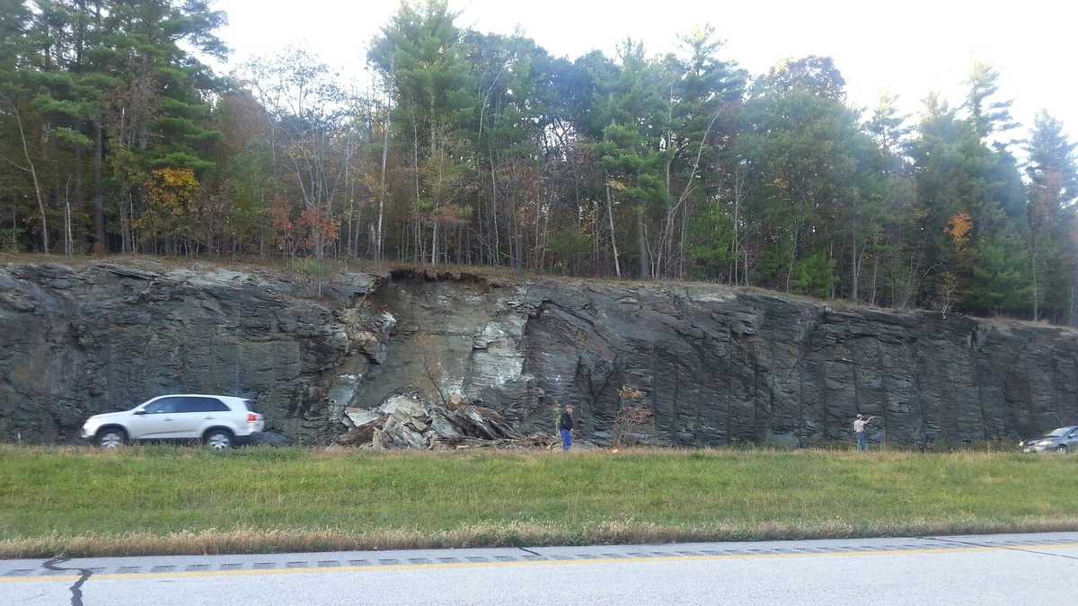 PHOTOS: Rockslide in Castleton spills onto highway