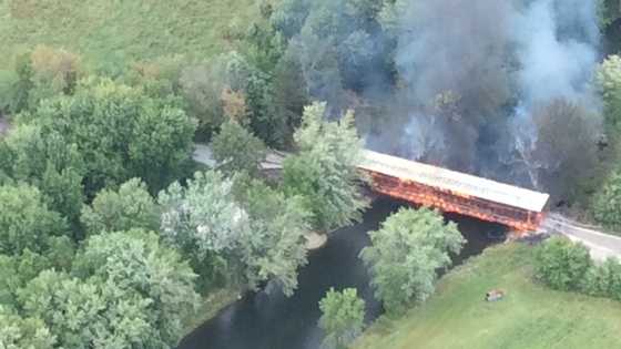 Photos: Station Covered Bridge fire