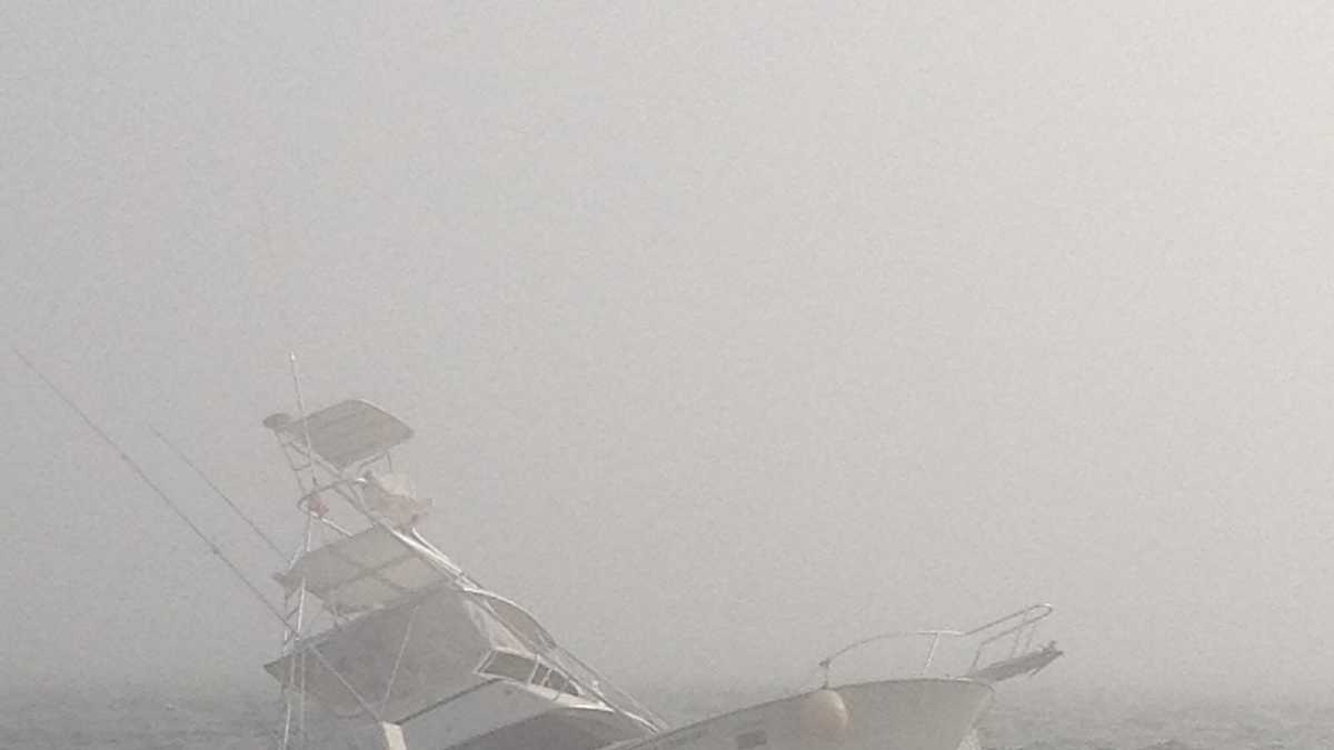 6 rescued after fishing boat hits rocks in NJ