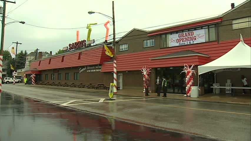 Sarris Candies ice cream parlor celebrates grand opening after fire