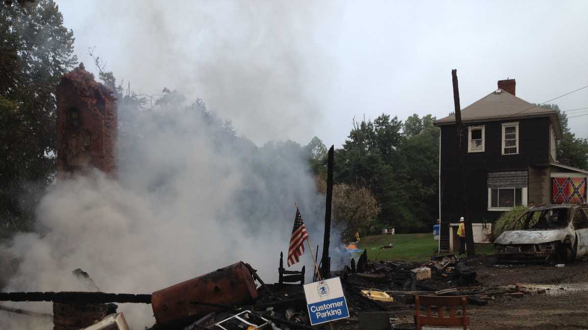 Post Office damaged during firefight