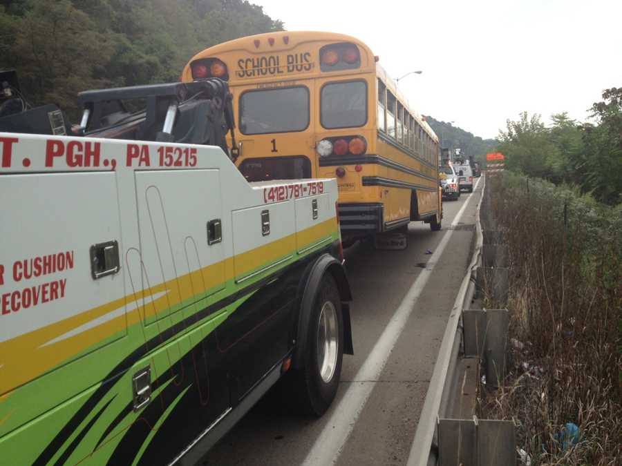 School bus loses wheel on Route 28