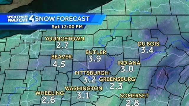 Weather Watch 4 hour-by-hour snowfall forecast