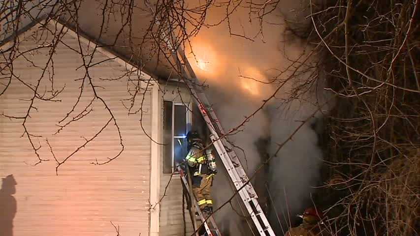 House catches fire while resident at work