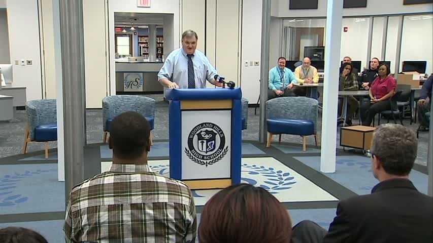 Photos: Steve Breaston donates iPads to Woodland Hills students