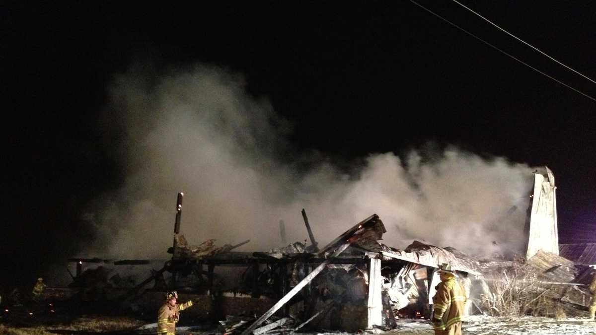 Barn destroyed by fire