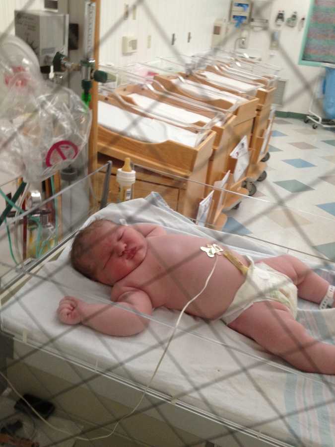 13-pound baby could be local record-breaker
