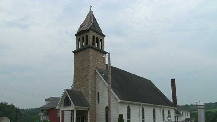 Photos: Lightning strikes church steeple