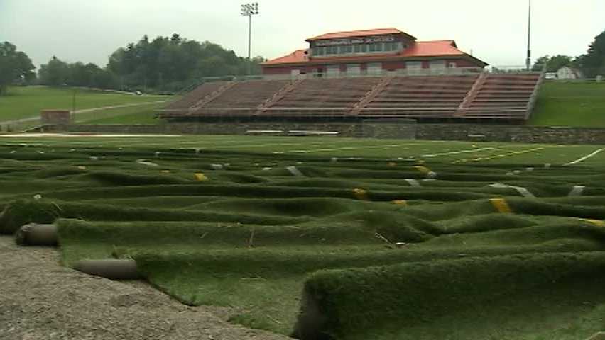 Flash flooding destroys high school football field