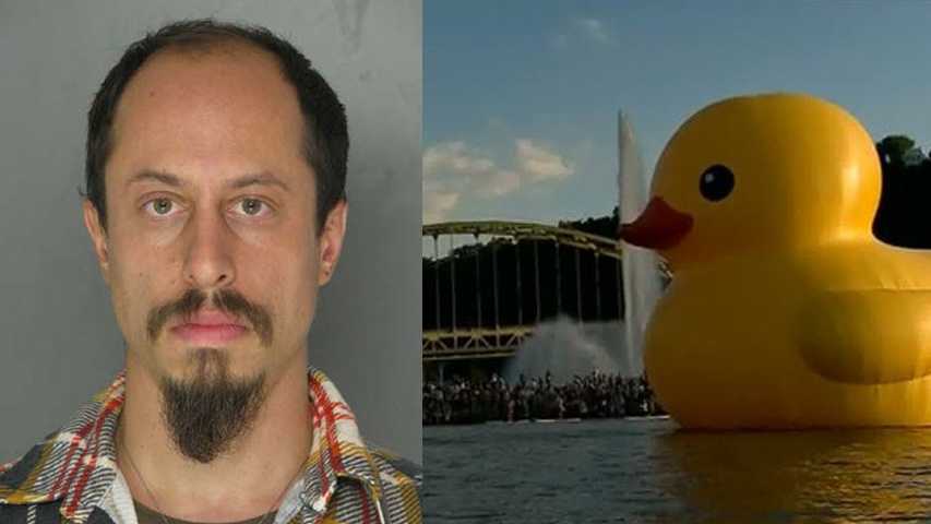 Security guard working 'duck' detail leads police to graffiti suspect