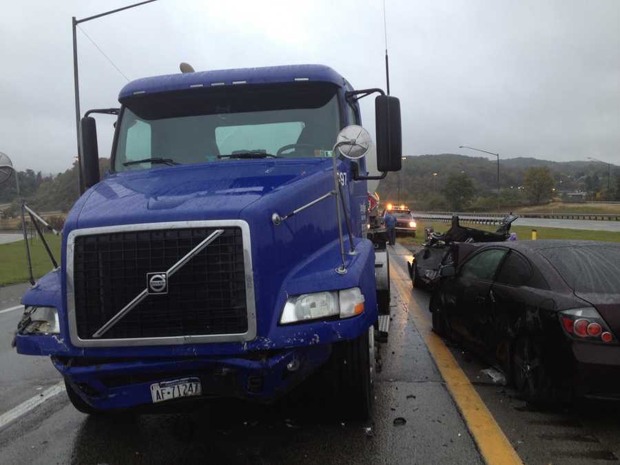 Photos: Tractor-trailer, cars in Rt. 119 crash