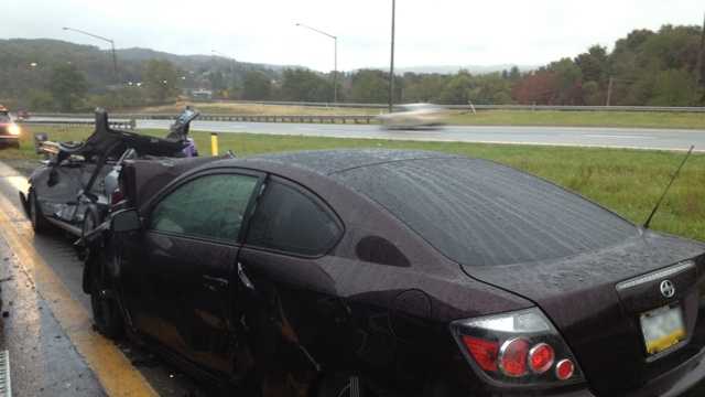 Photos: Tractor-trailer, cars in Rt. 119 crash