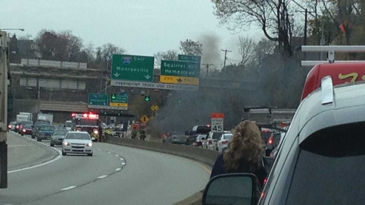 Crash closes Parkway East, causes long traffic backup