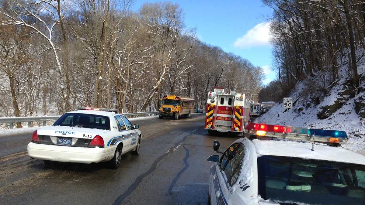 Photos: Car, school bus in fatal crash