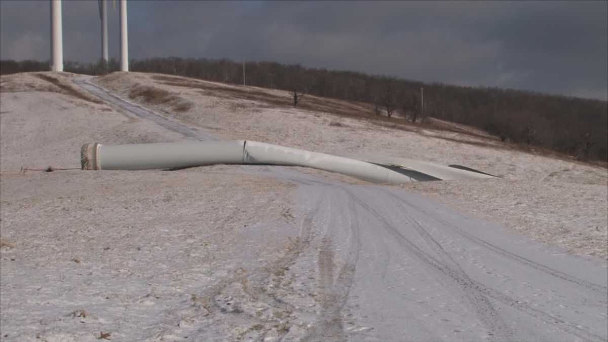Photos: Giant wind turbine falls in Fayette County