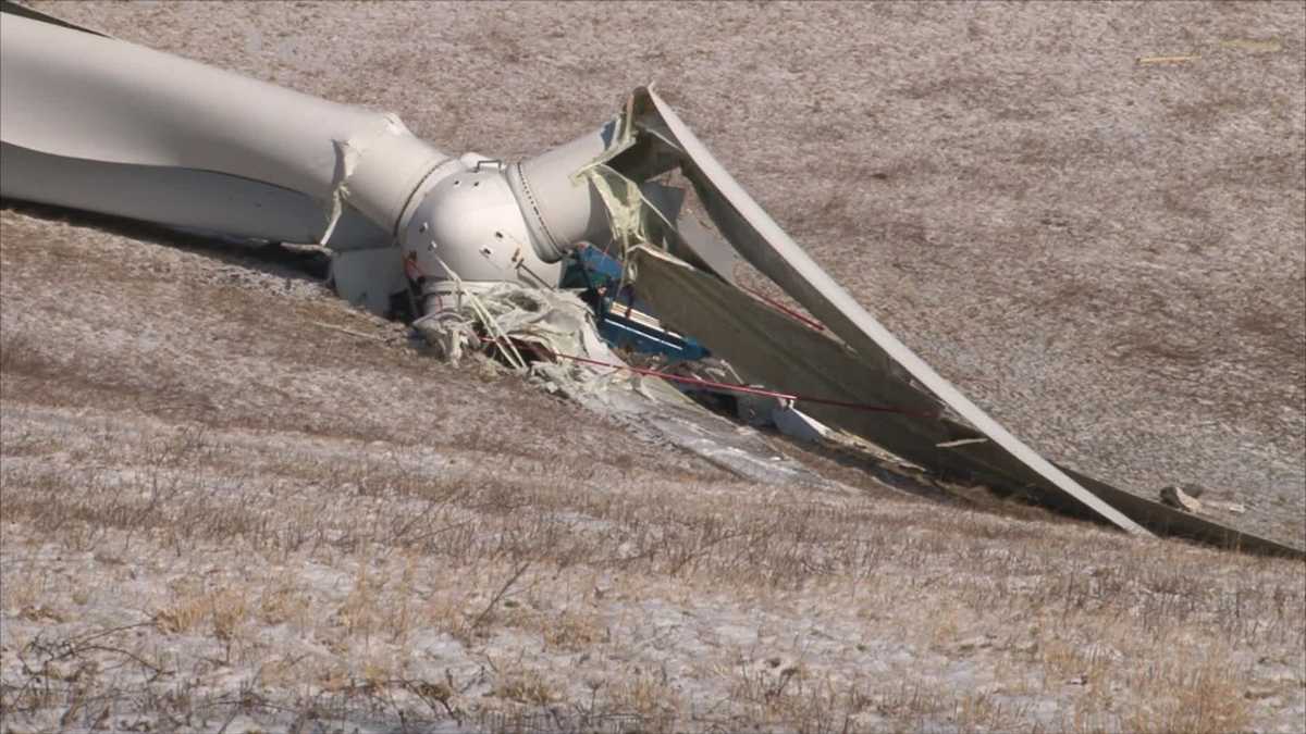 Photos: Giant wind turbine falls in Fayette County